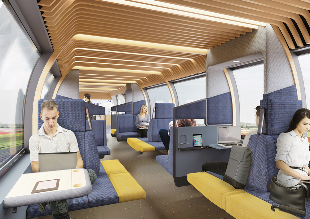 NS, Mecanoo and Gispen share their common vision of a train interior at ...