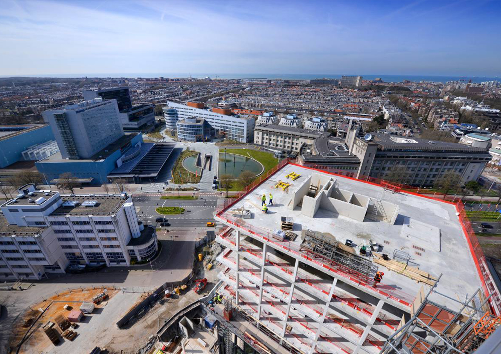 Construction New Premises Eurojust reaches highest point > Mecanoo